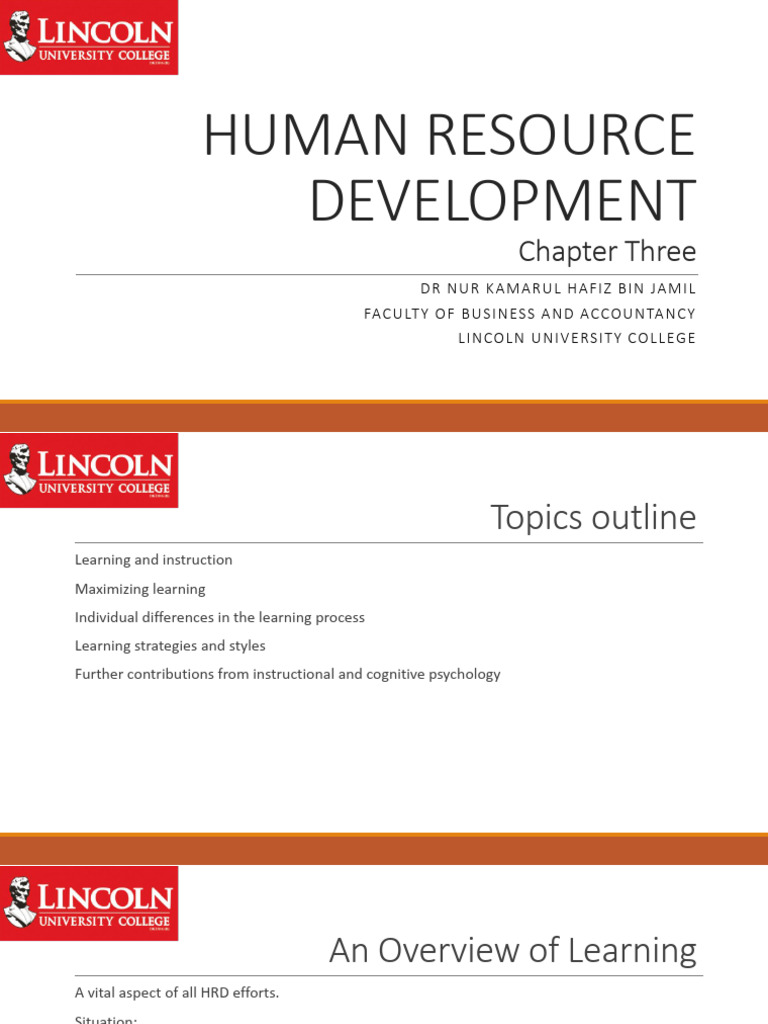 HRD Chapter 3 | PDF | Learning | Experience
