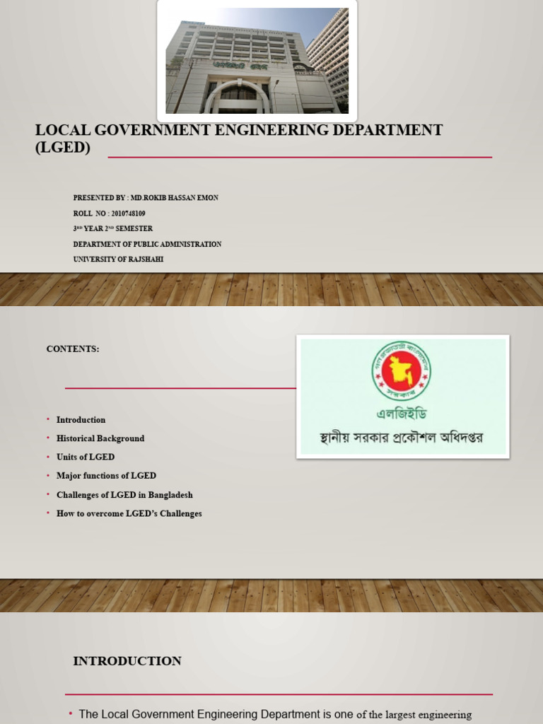 LGED | PDF | Science & Mathematics