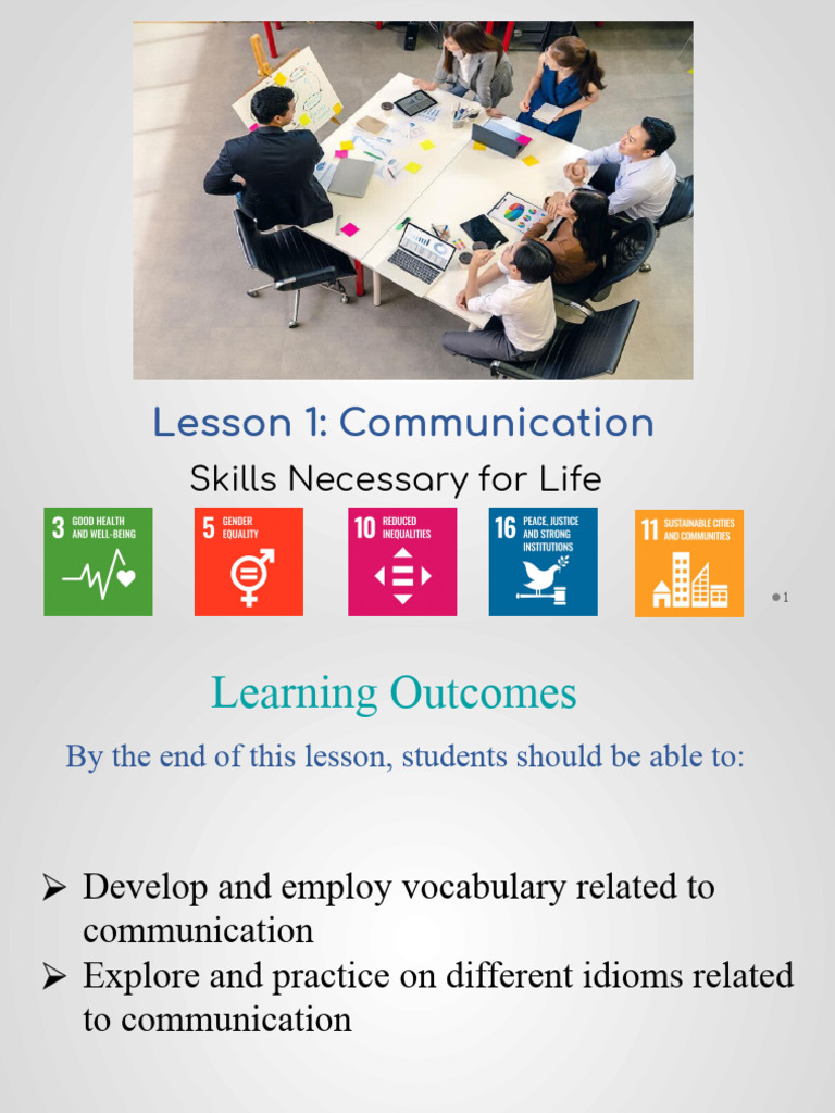 Lesson 1- Communication (CS) | PDF | Communication | Nonverbal ...