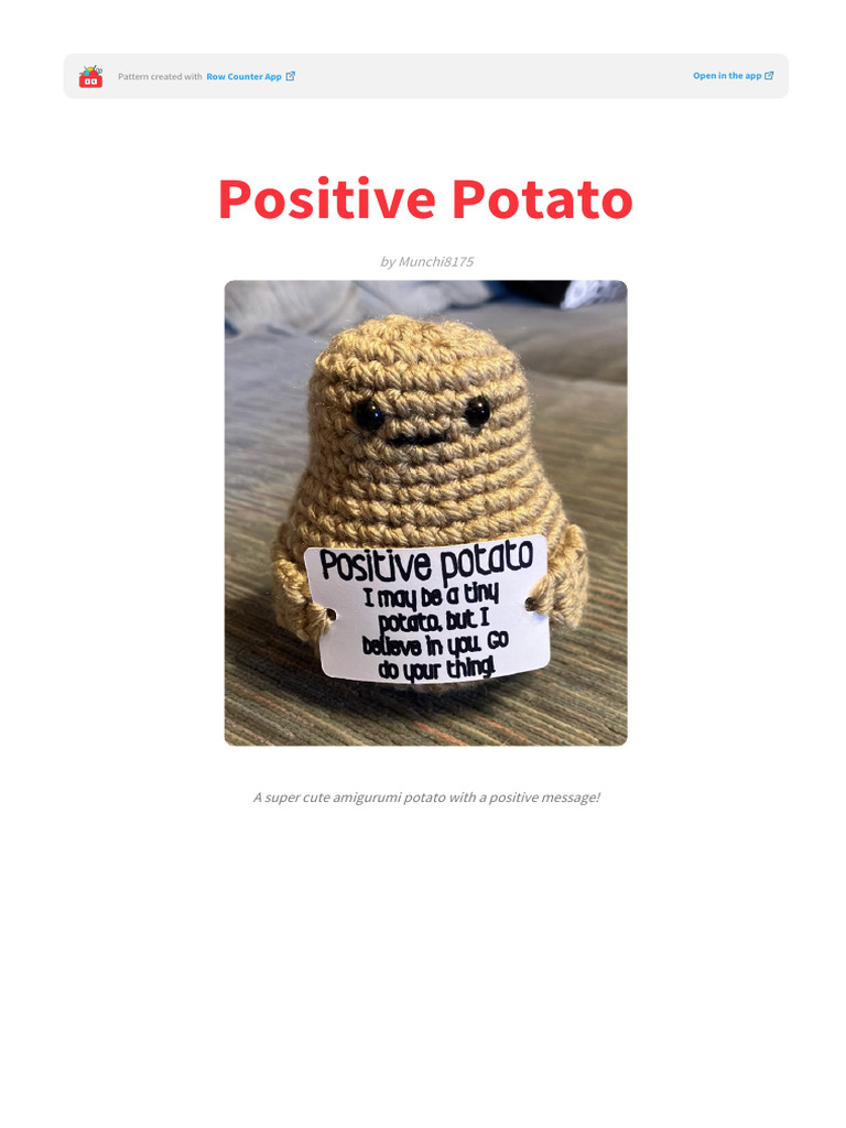 Positive_Potato_ | PDF | Embroidery | Crochet
