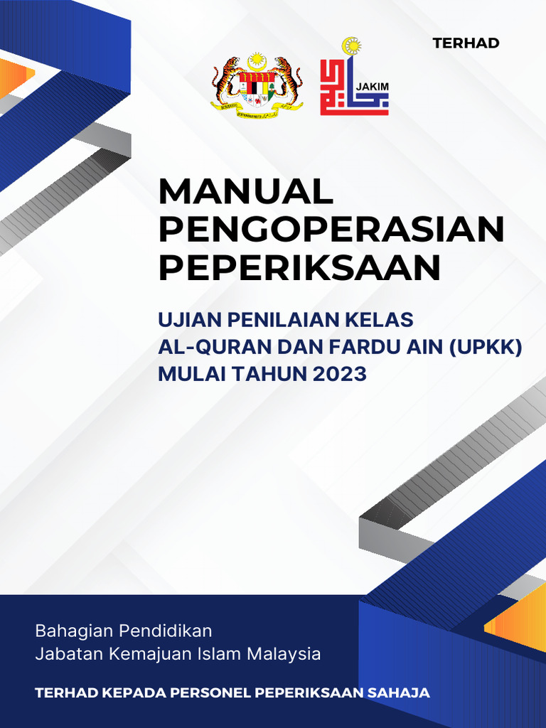 Manual Pengoperasian Peperiksaan UPKK Mulai Tahun 2023 | PDF