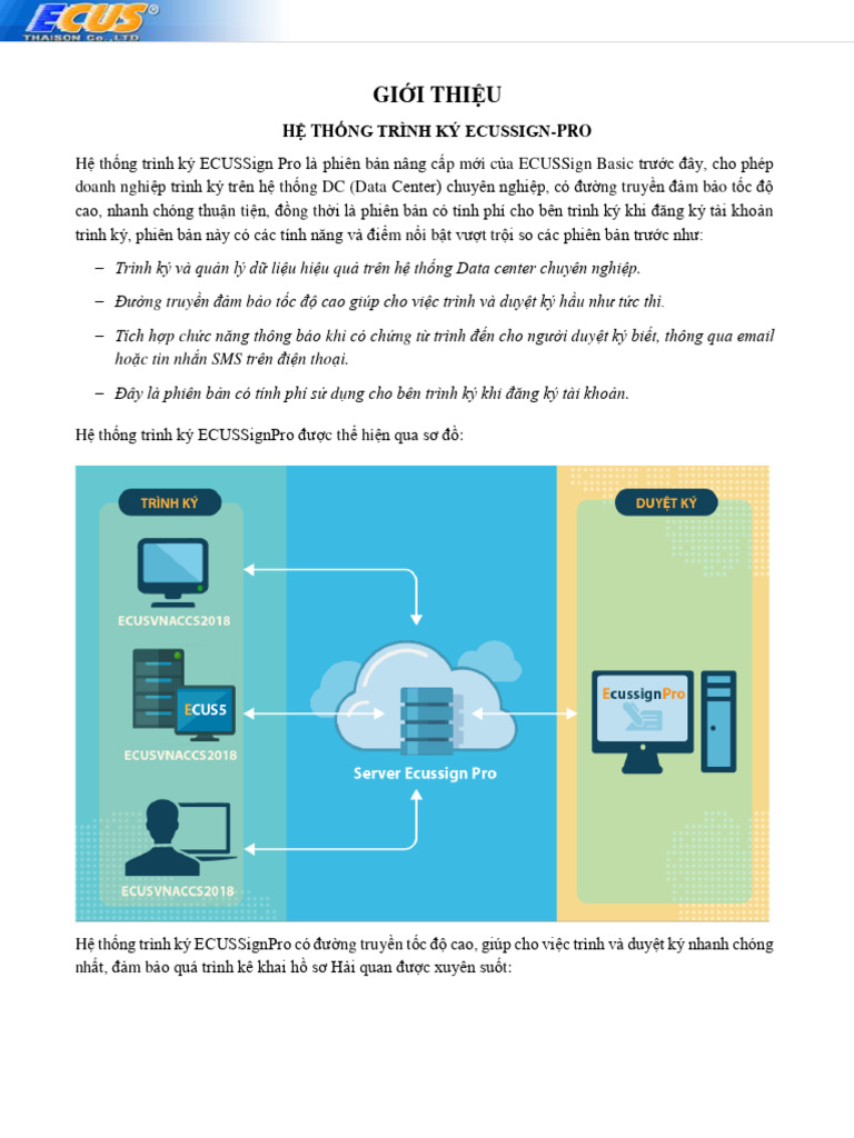 Ban Gioi Thieu ECUSSign Pro | PDF