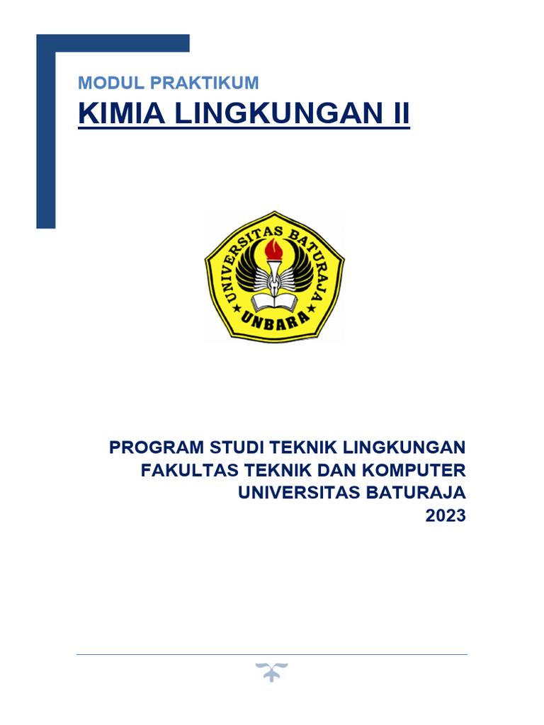 Modul Praktikum Kimia Lingkungan II - 2023 | PDF | Kesehatan Holistik