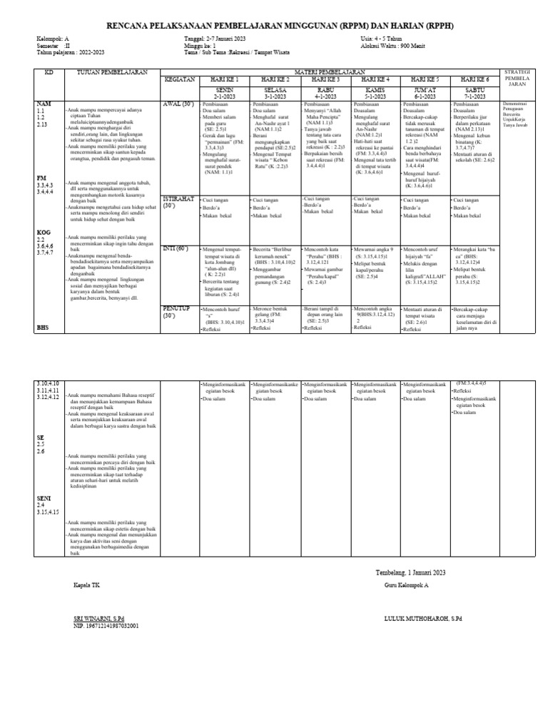 RPPM Dan RPPH 1 | PDF