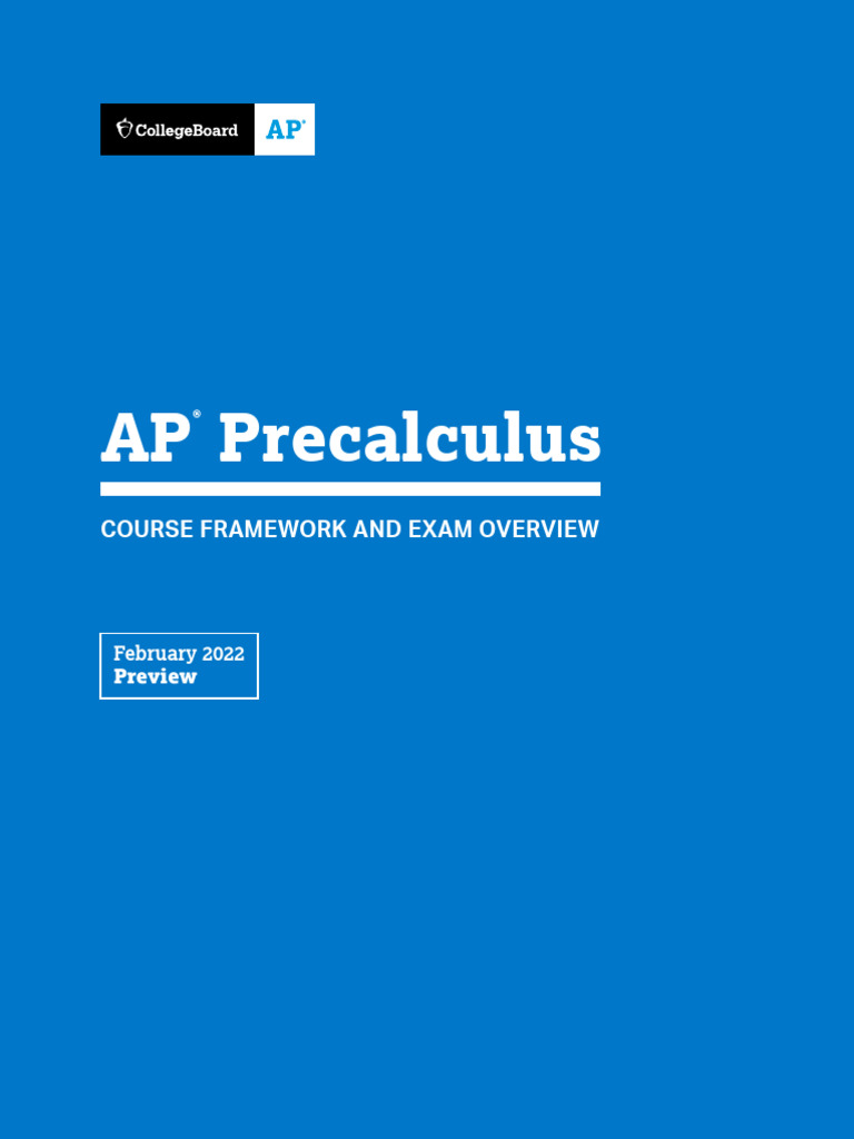 AP Precalculus CourseExamOverview | PDF | Function (Mathematics ...