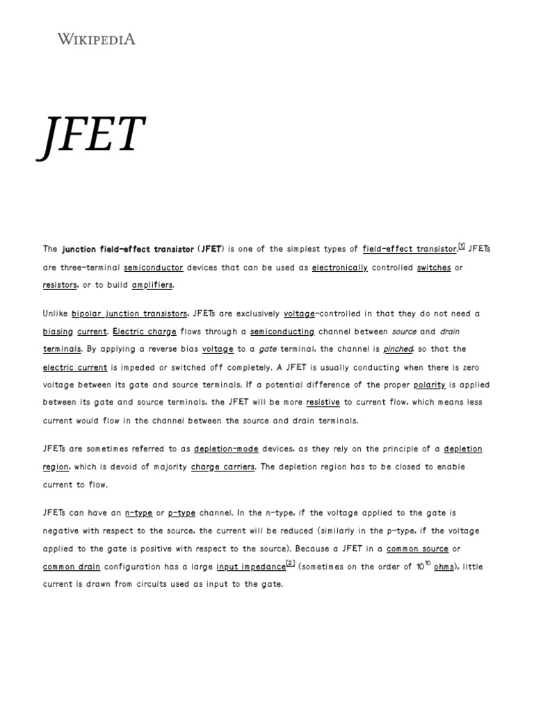 JFET | PDF