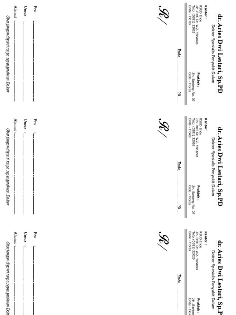 Contoh Resep Dokter | PDF
