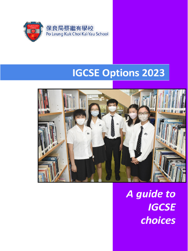 A IGCSE Options Booklet English 2023 | PDF