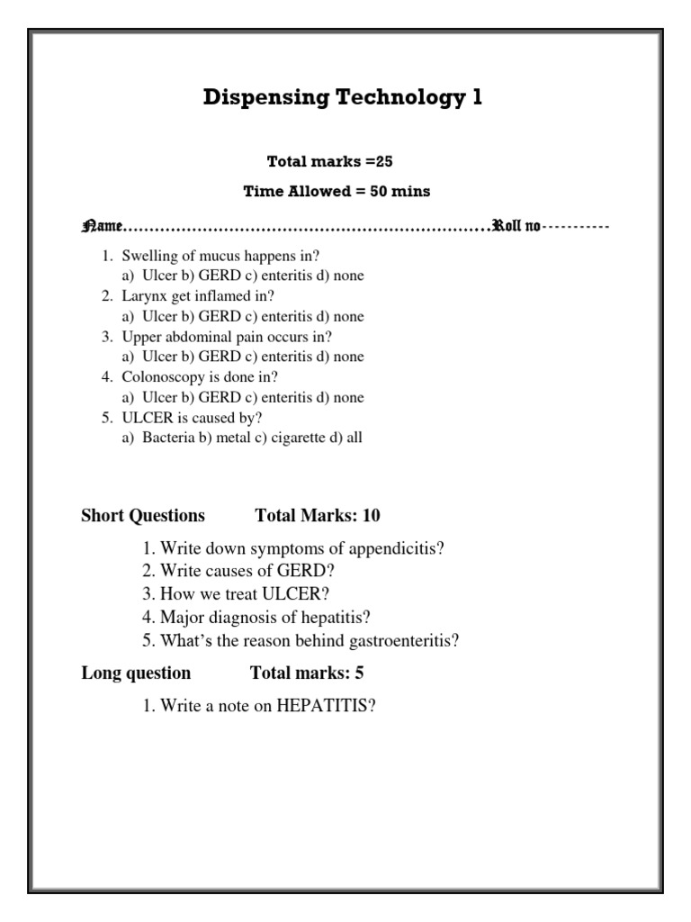 Dispensing Tech Test 2 | PDF