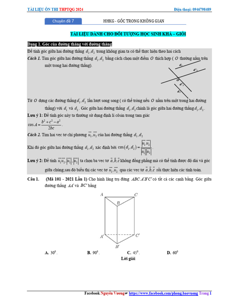 File Đáp Án D NG 1 | PDF