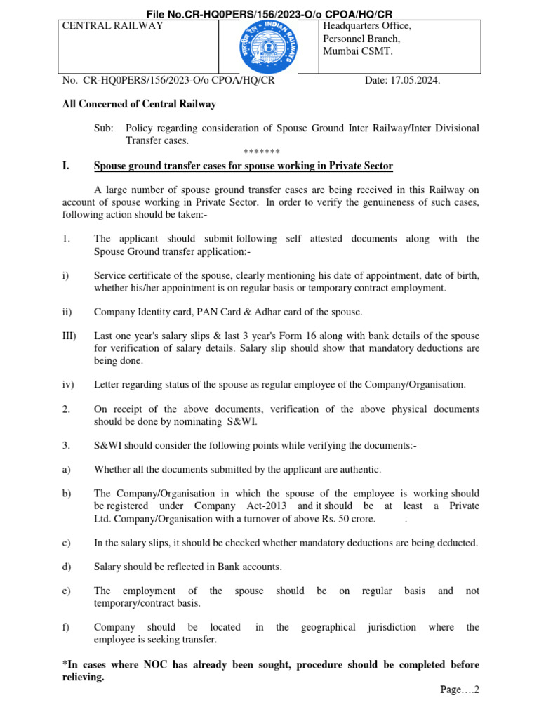 Spouse Ground Transfer Instructions | PDF | Identity Document | Employment