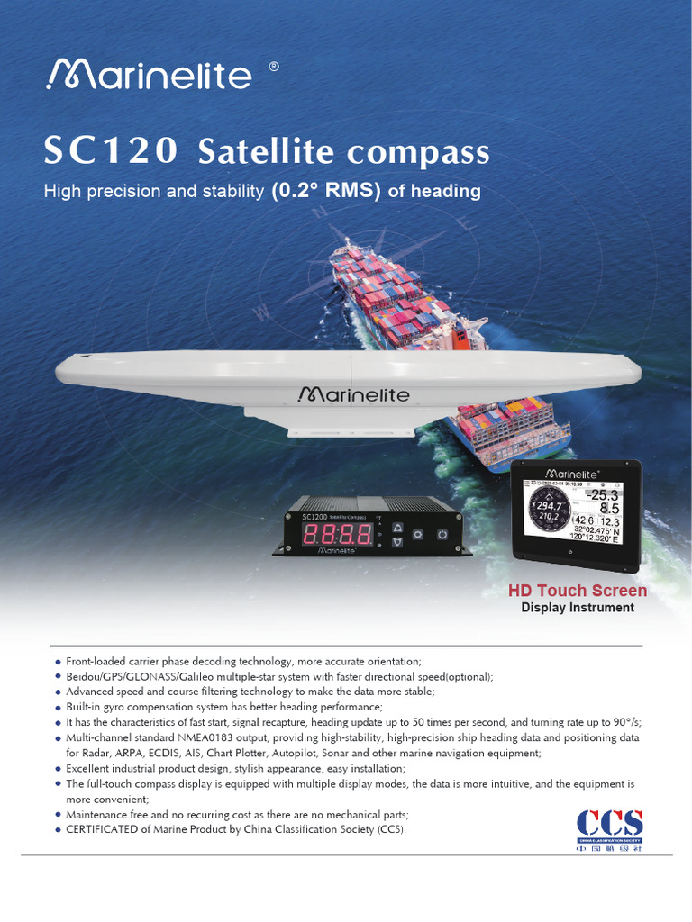 SC120 Satellite Compass | PDF | Navigation | Wireless