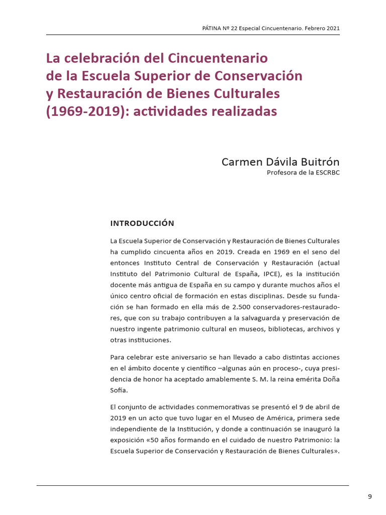 Cincuentenario de la ESCRBC: Celebración y Actividades | PDF ...