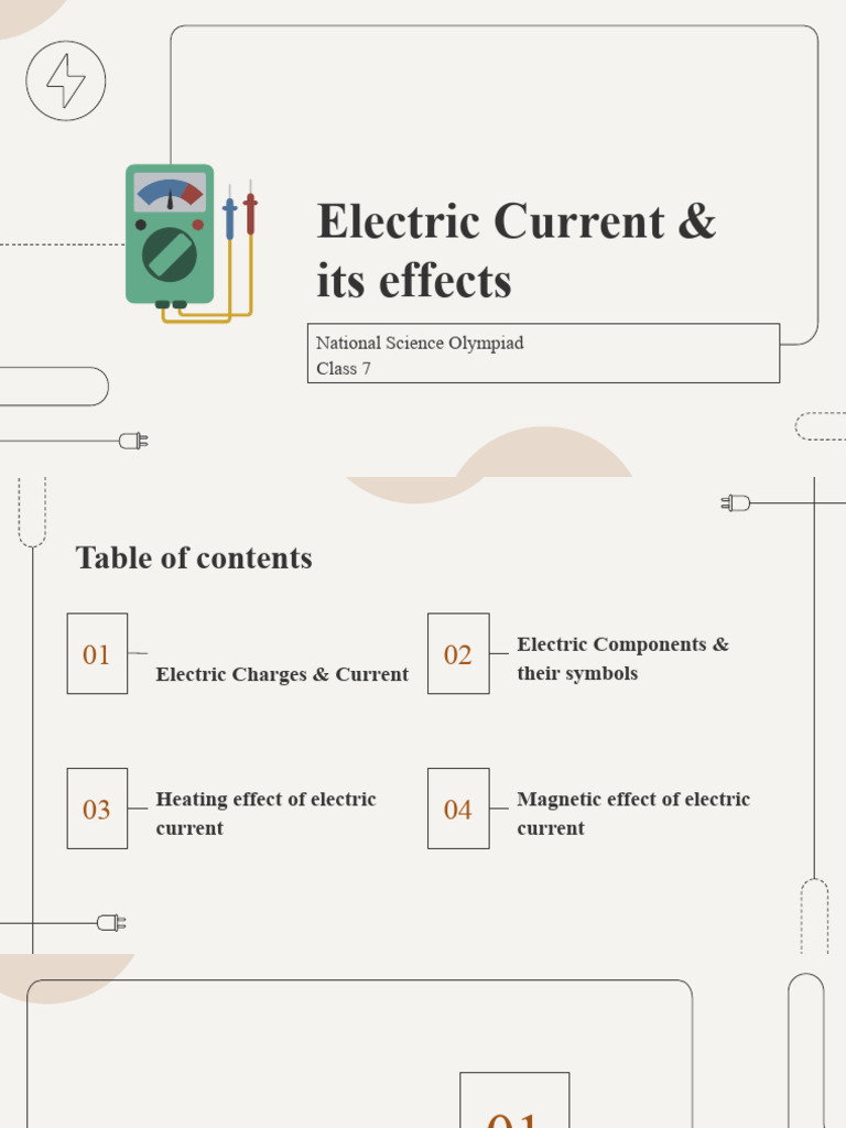 Class 7 Science: Electric Current Effects | PDF | Electricity ...