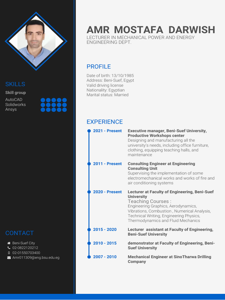 Amr Mostafa | PDF | Mechanical Engineering | Engineering