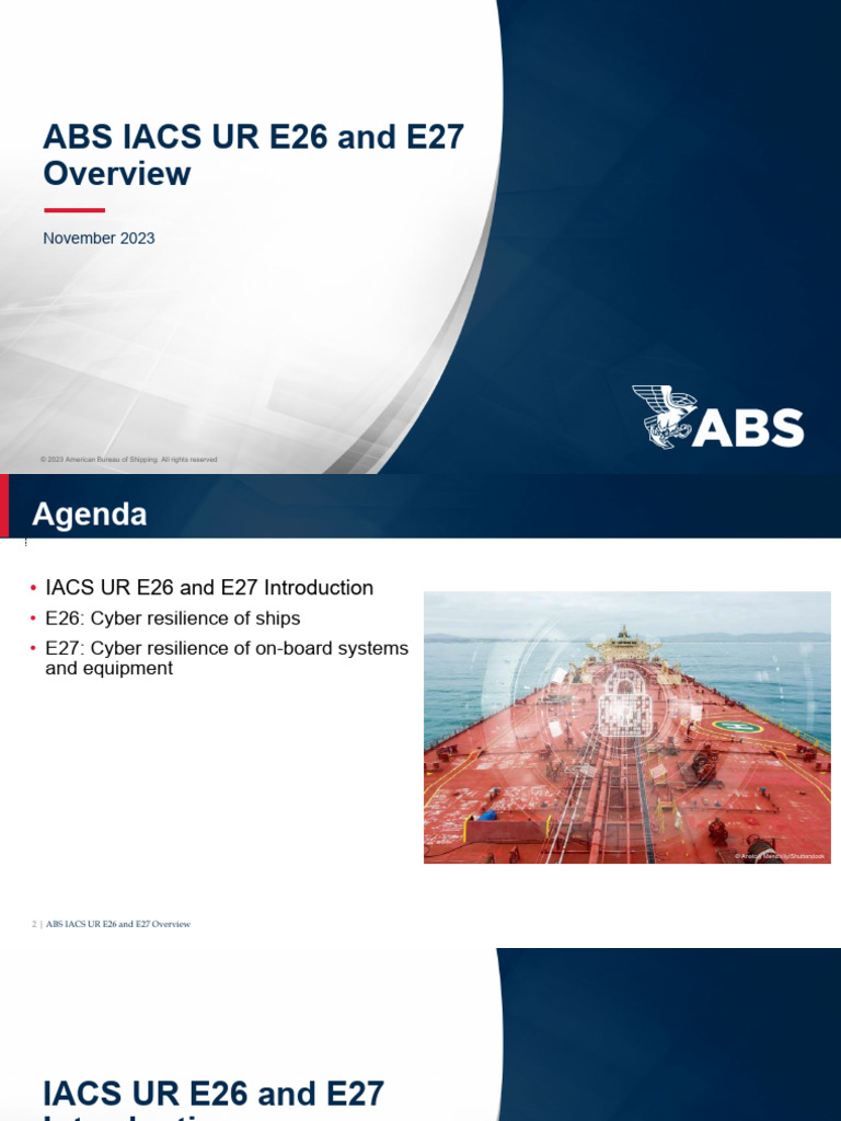 IACS E26 and E27 Overview - v6 12052023 | PDF | Computer Security | Security