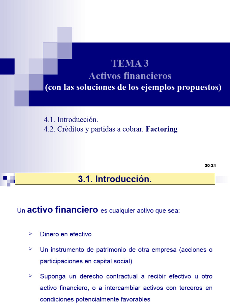 Contabilidad Financiera Tema 3 | PDF | Bancos | Interés