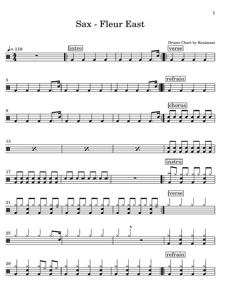 Sax - Fleur East | PDF