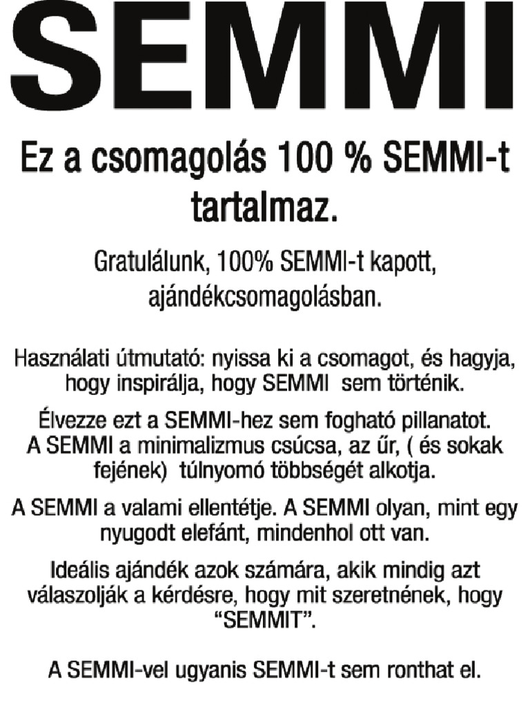 Semmi | PDF