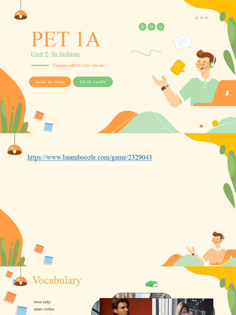 PET 1A - Unit 2 | PDF | Style | Fashion