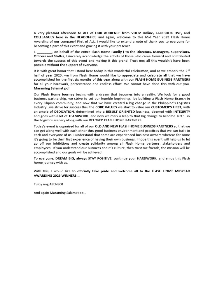 Opening Remarks | PDF | Social Psychology