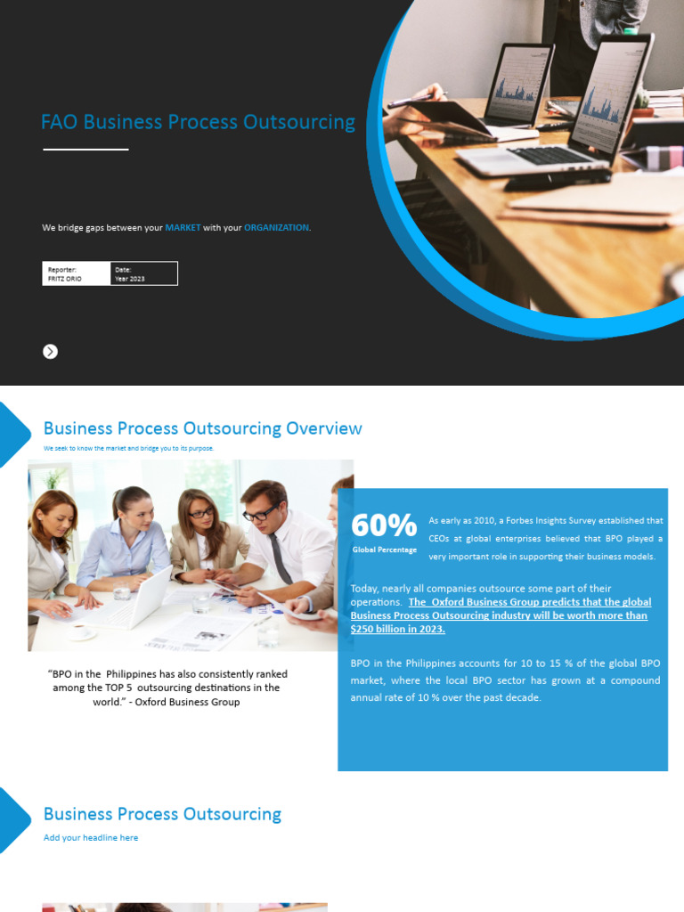 Bpo Presentation - Orio Fritz | PDF | Business Process Outsourcing | Outsourcing