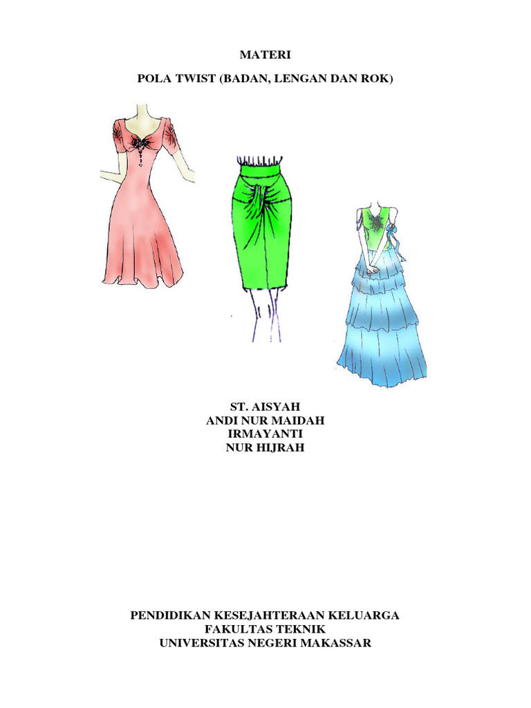 Pola Twist: Badan, Lengan, dan Rok | PDF