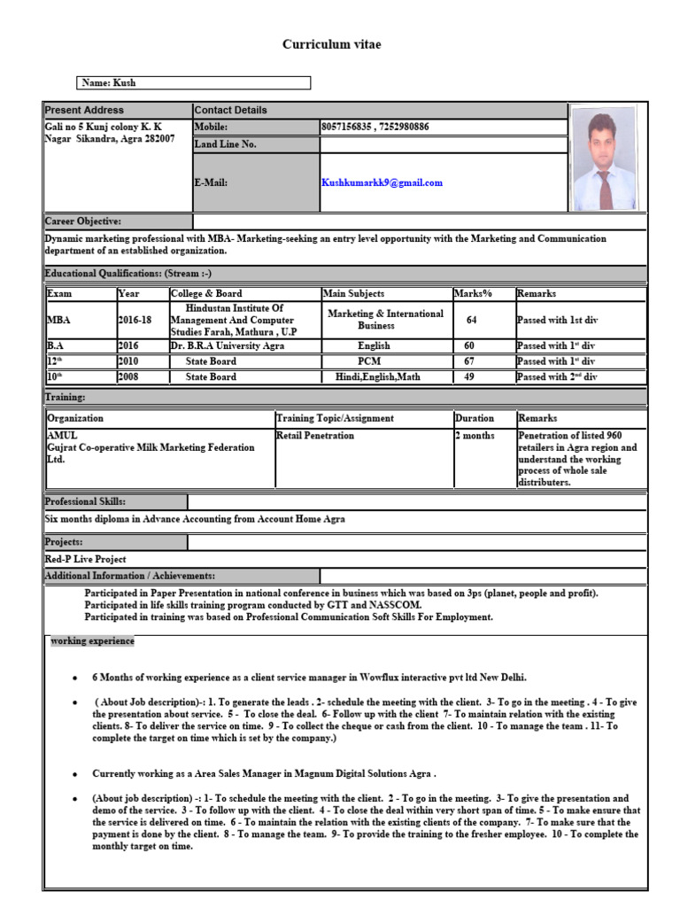 CV (Kush Verma) | PDF | Business