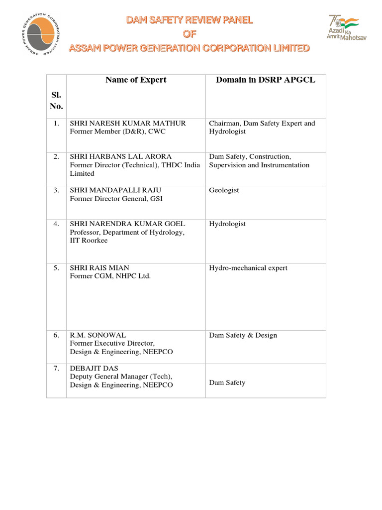 Dam Safety Review Panel | PDF