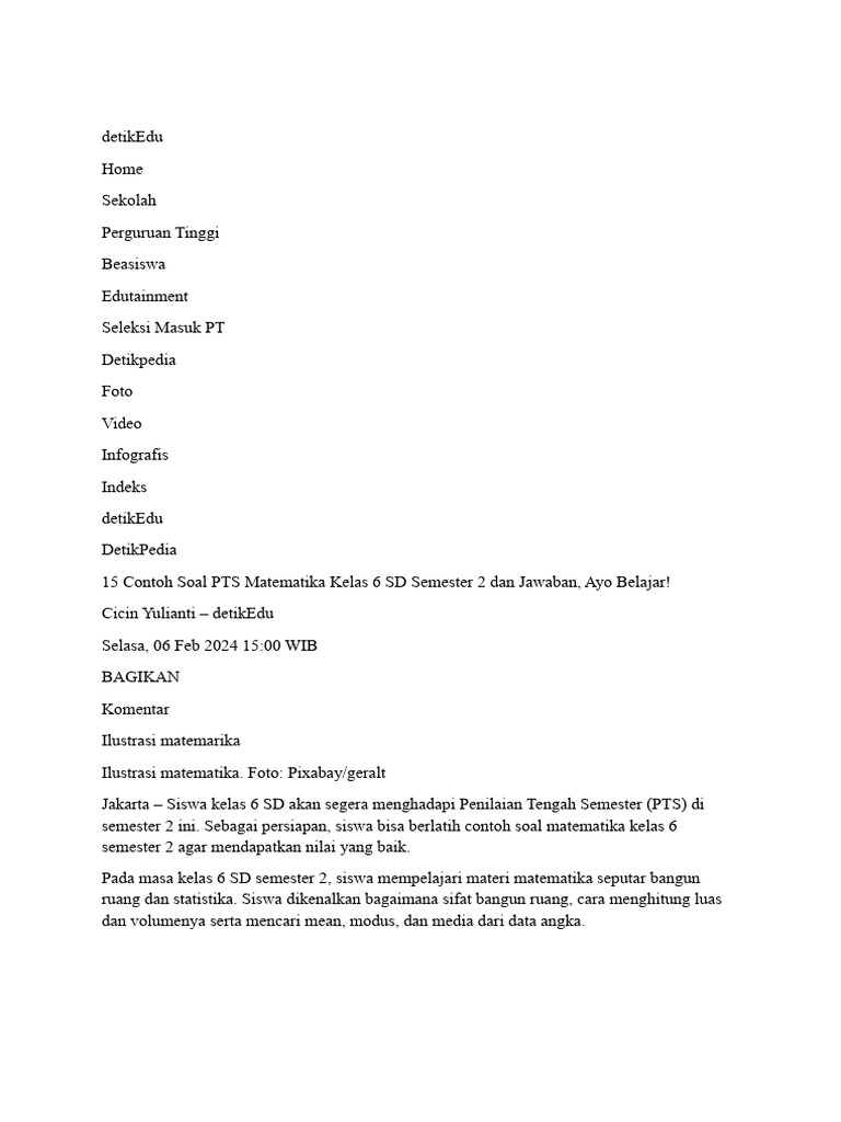 MTK Soal | PDF | Metode & Bahan Ajar