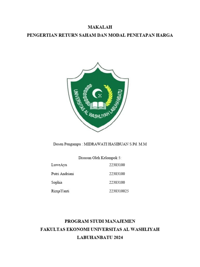Return Saham dan Penetapan Harga | PDF | Bisnis