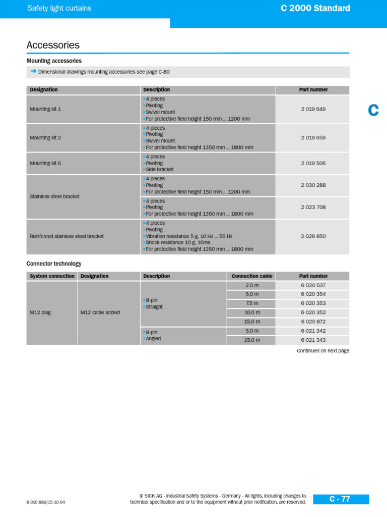 Sick-catalogue_compressed-211-420 | PDF | Electrical Connector | Equipment