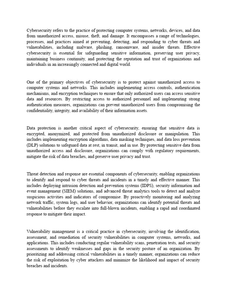 Cyber Security Pdf Security Computer Security