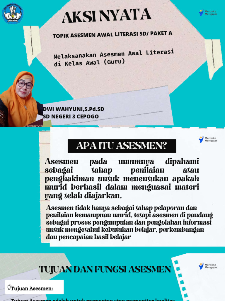Dwi Wahyuni - Asesmen Awal Pembelajaran Literasi (Kemitraan Dengan Inovasi) - Melaksanakan ...