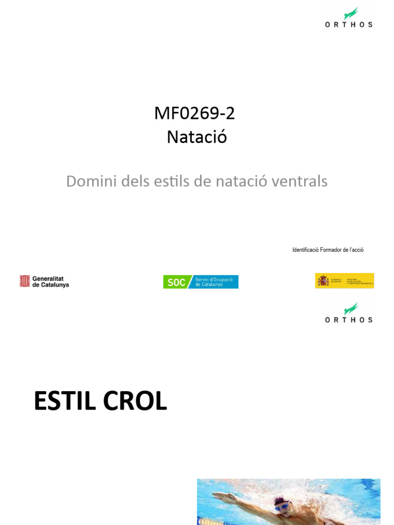 MF0269 - 2 Estils CROL I PAPALLONA Natació | PDF