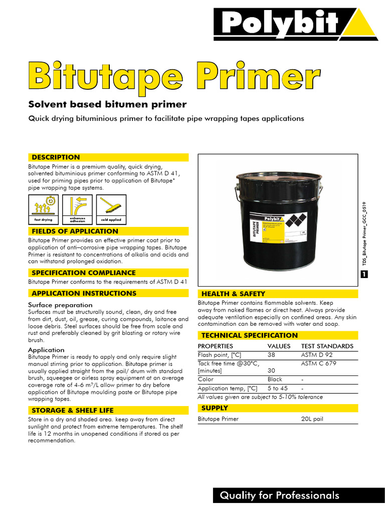 Mea Polybit Tds Polybit Bitutape Primer en Mea | PDF | Industrial ...