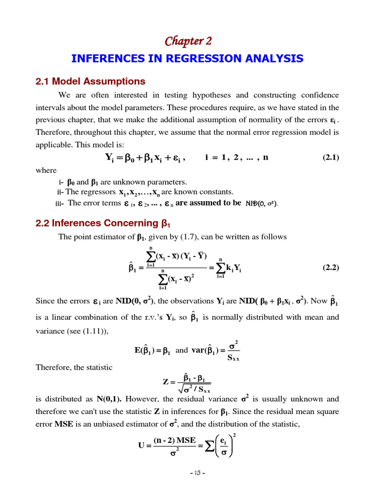 FCDS - RA ch2 Sp21 | PDF | Errors And Residuals | Linear Regression