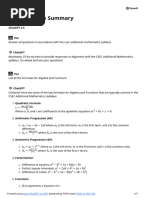 IGCSE Further Maths Formula Sheet | PDF