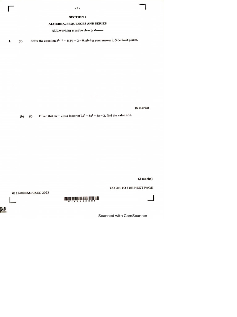 CSEC Add Math 2023 June P2 - TOAZ - INFO | PDF