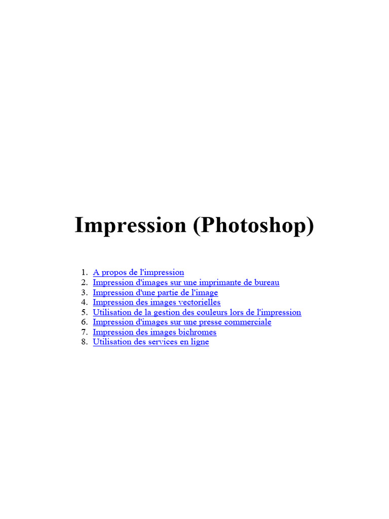 Guide d'impression avec Photoshop | PDF | Imprimante (Informatique ...