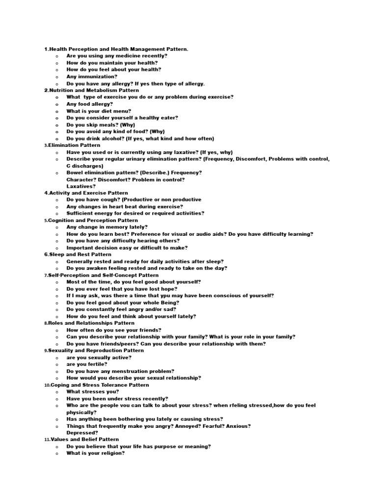 Gordon Interview Questions | PDF | Psychology | Behavioural Sciences