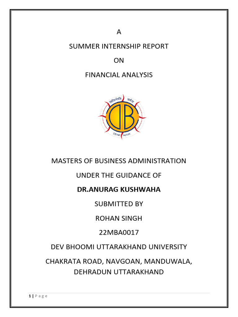 Summer Internship Report by Rohan Singhh | PDF | Methodology ... Summer Internship Report by Rohan Singhh | PDF | Methodology ...
