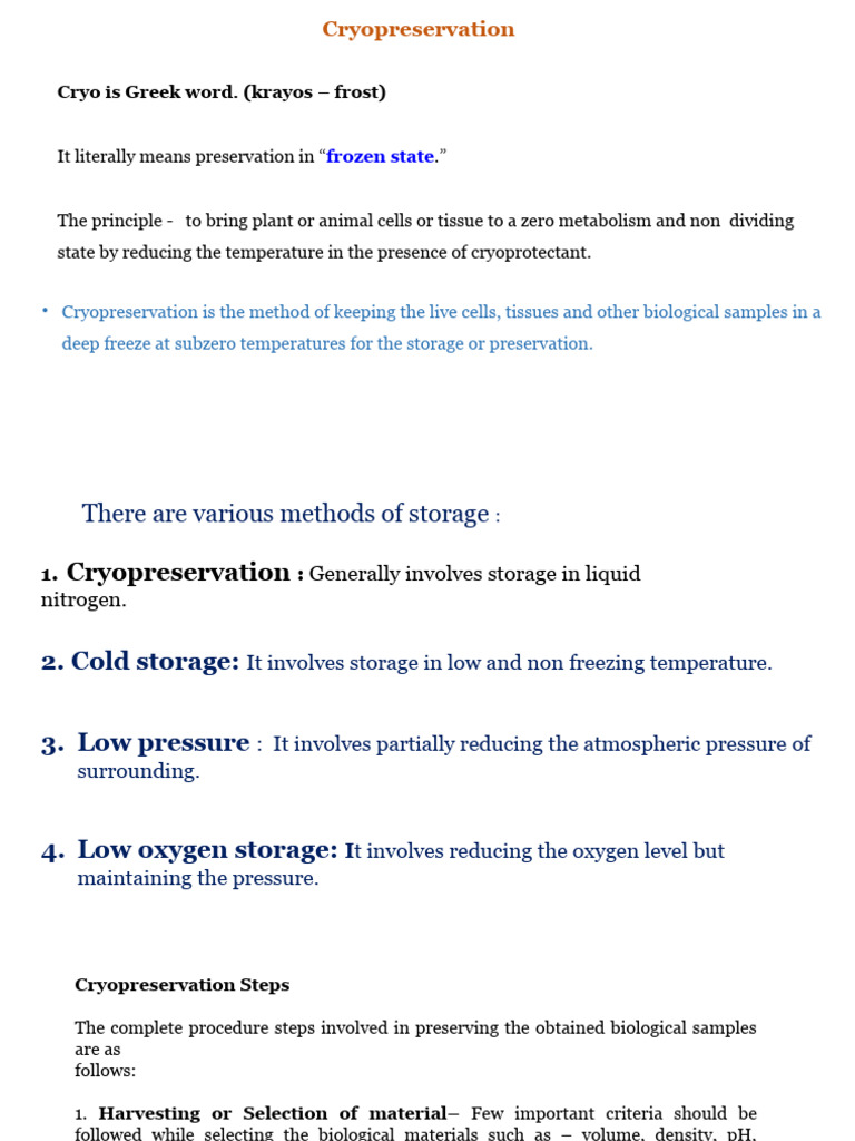 B.SC_Cryo_PPT | PDF | Biology