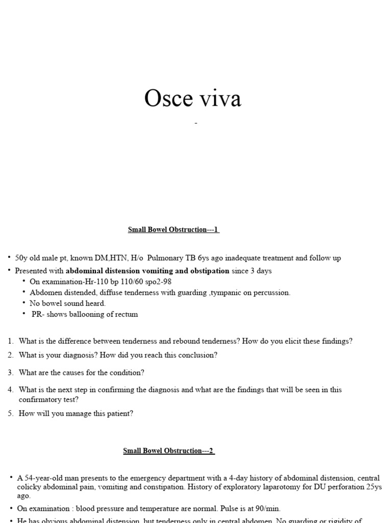 Osce Viva | PDF | Constipation | Diseases And Disorders Osce Viva | PDF | Constipation | Diseases And Disorders