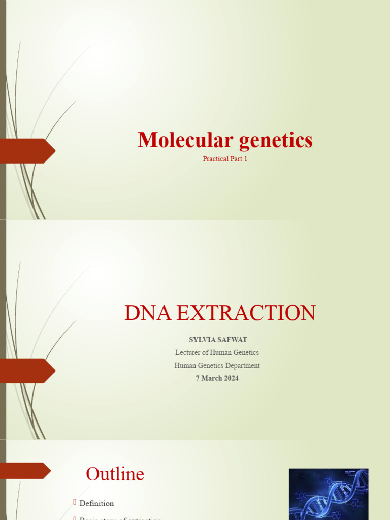 Basics of Molecular Genetics | PDF | Laboratory Techniques | Chemistry