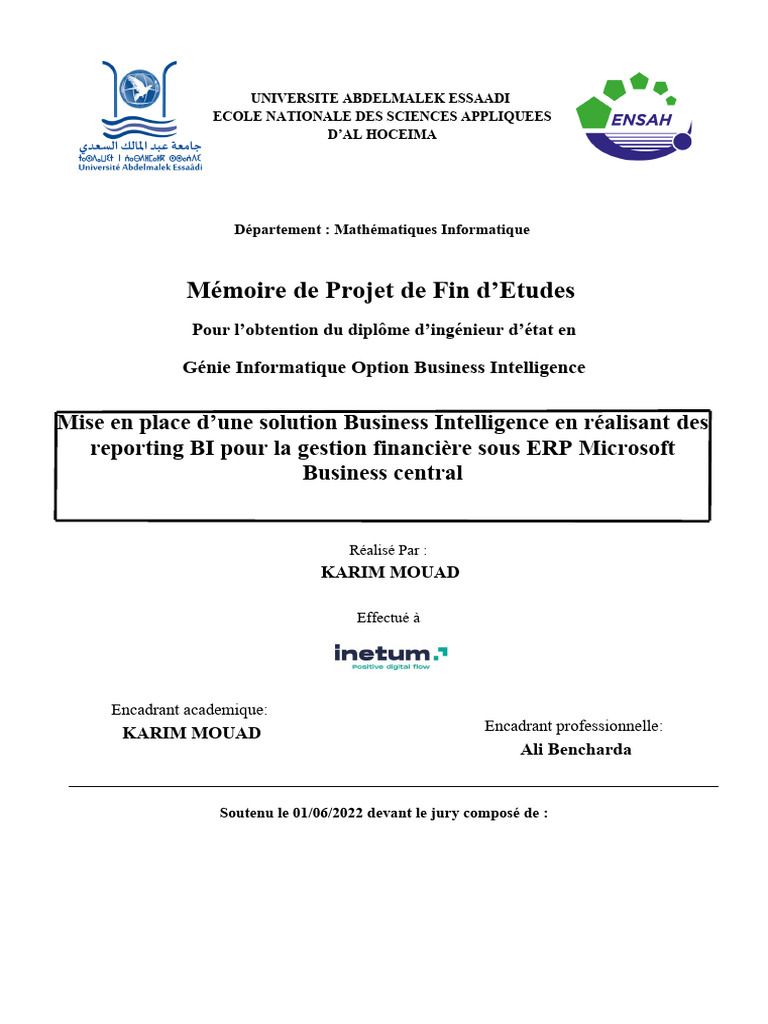 Projet Fin D'etude (20) - Rotated | PDF | Progiciel de gestion intégré ...