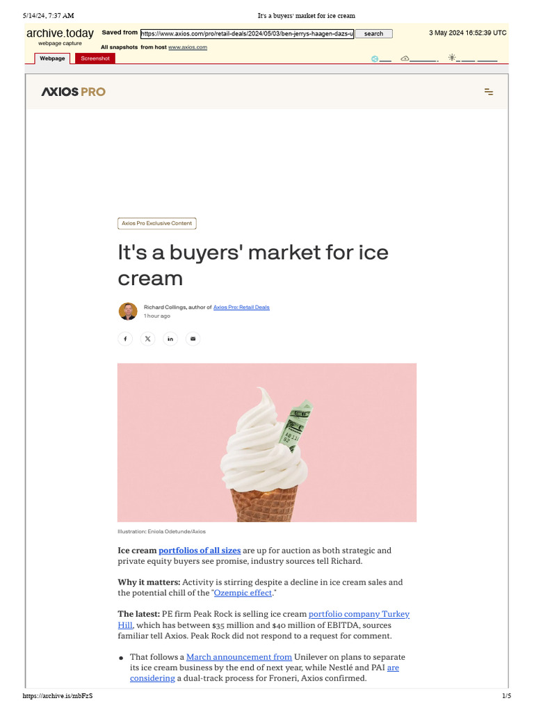 Ice Cream Market Trends 2024 | PDF | Unilever