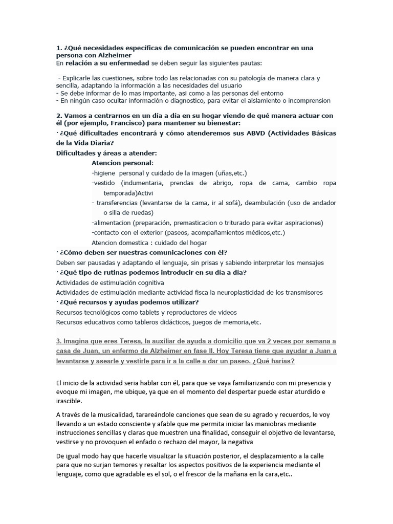 Act 2 T5 | PDF | Comunicación | Enfermedad de Alzheimer