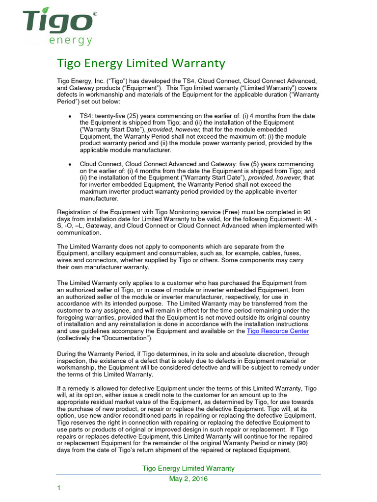 TS4 Cloud Connect Cloud Connect Advanced and Gateway Warranty May 2016 | Download Free PDF ...