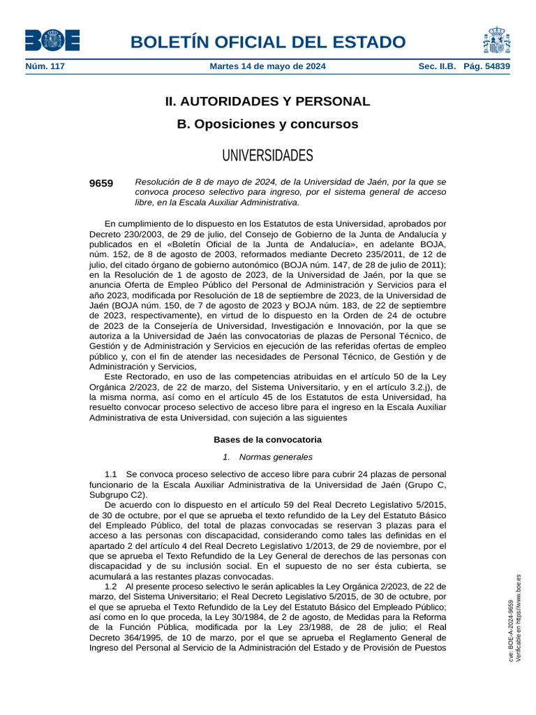 BOE-A-2024-9659 | PDF | Gobierno